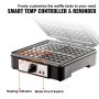 VEVOR Waffle Maker, 4 Slices per Batch, 1200W Square Waffle Iron, Non ...