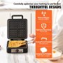 VEVOR Waffle Maker, 4 Slices per Batch, 1200W Square Waffle Iron, Non ...