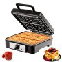 VEVOR Waffle Maker, 4 Slices per Batch, 1200W Square Waffle Iron, Non ...