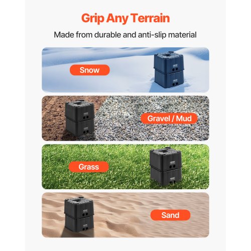 Trailer Jack Blocks 2Pcs 6" High 6000lbs RV Leveling Blocks for 5th ...