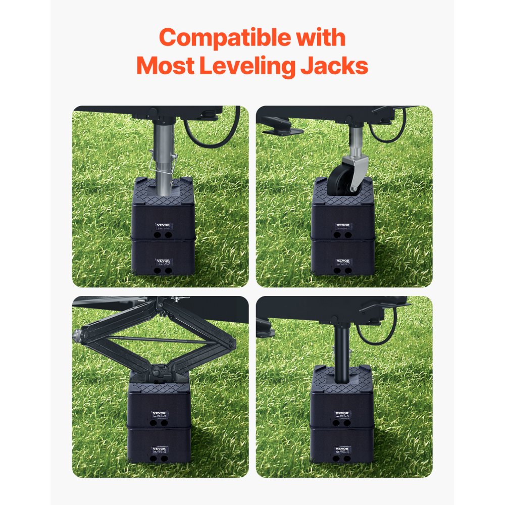 VEVOR Trailer Jack Blocks, 6" High Heavy Duty RV Leveling Blocks, Each ...