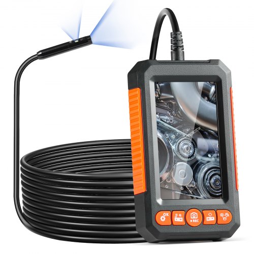 VEVOR Endoscope Camera with Lights Dual Lens Borescope 16.4FT Cable 4.3 ...