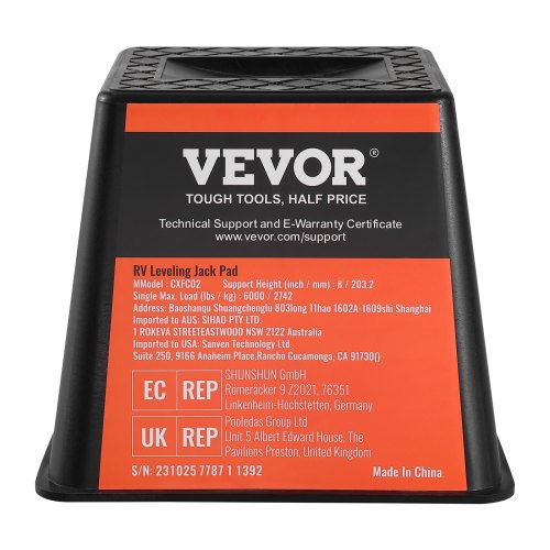 VEVOR Trailer Jack Block, 6000 lbs Capacity per RV Leveling Block, High ...