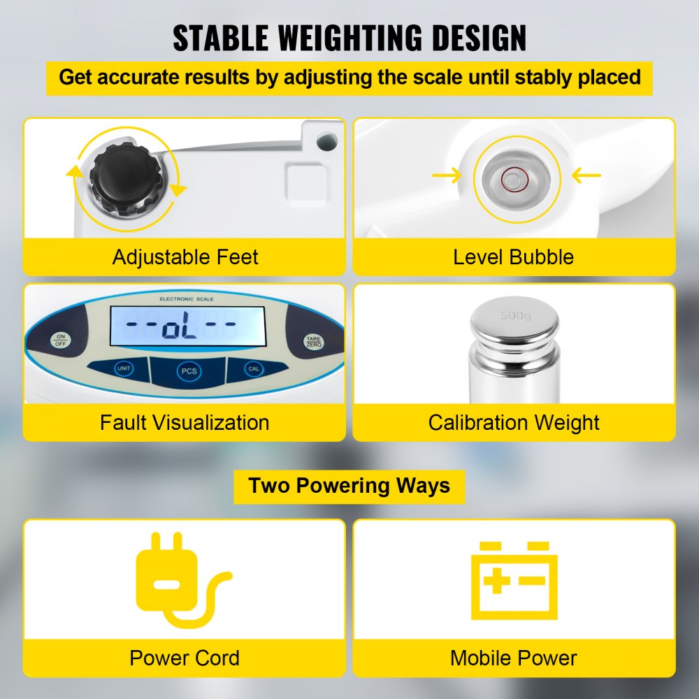 VEVOR Lab Scale Analytical Balance, 3000g x 0.01g Accuracy High ...