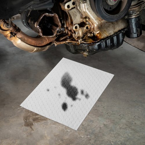 VEVOR Spill Absorbent Pads, Oil Absorbing Mat Absorbs up 20 Gal, 15" L ...