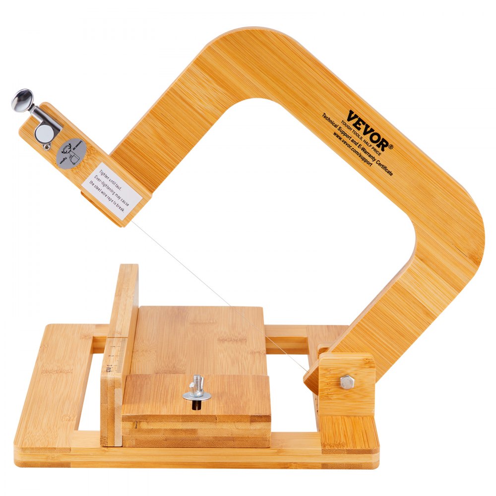 VEVOR Soap Cutter, 0-2 inch Adjustable Thickness, Bamboo Soap Slicer ...
