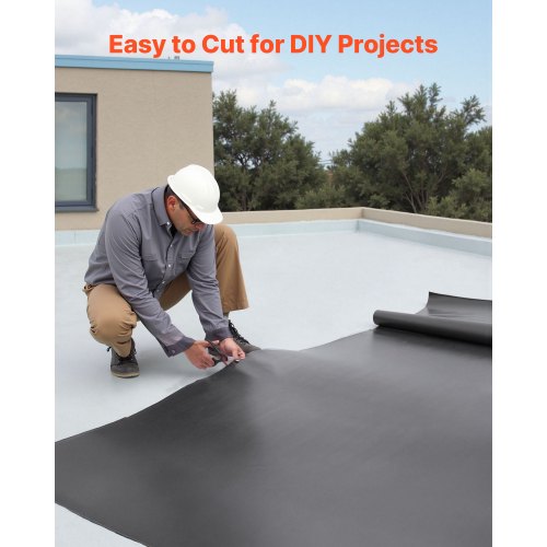 VEVOR 30 x 40 ft Roll Roofing 45 mil EPDM Rubber Roofing for RVs, Roofs ...