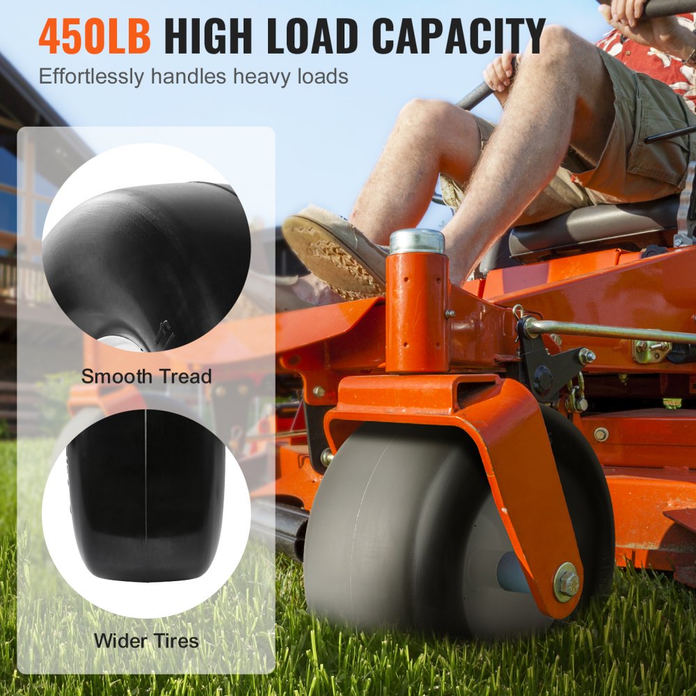 VEVOR Lawn Mower Tires with Rim, 13x5-6" Tubeless Tractor Tires, 2-Pack ...