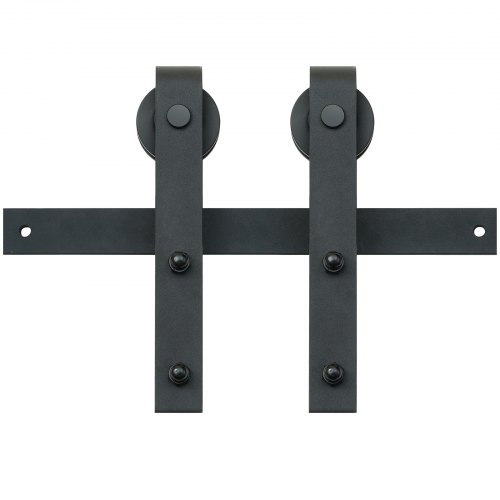 VEVOR 8FT Sliding Barn Door Hardware Kit, 330LBS Loading Heavy Duty ...