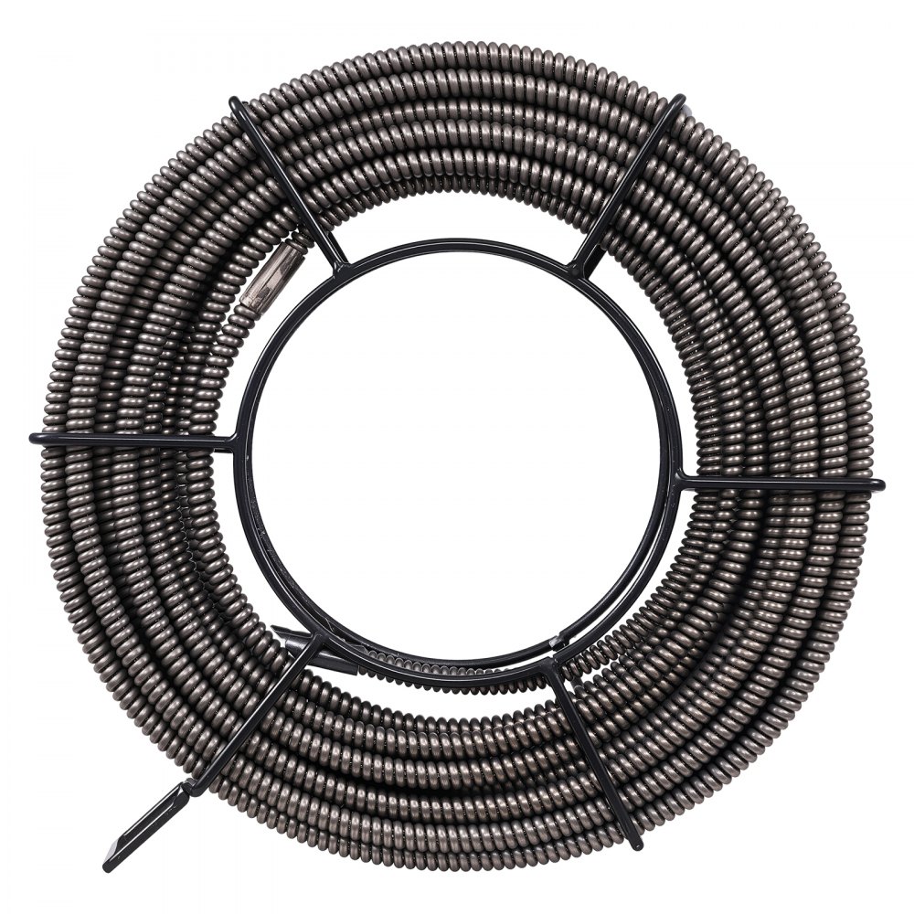 VEVOR Drain Cleaning Cable 100 Feet x 1/2 Inch Solid Core Cable Sewer ...