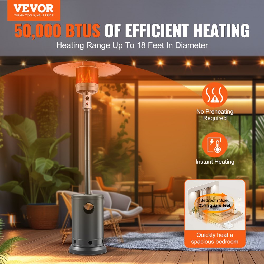 VEVOR Propane Heater 50000BTU — Outdoor Patio, Garden Heat