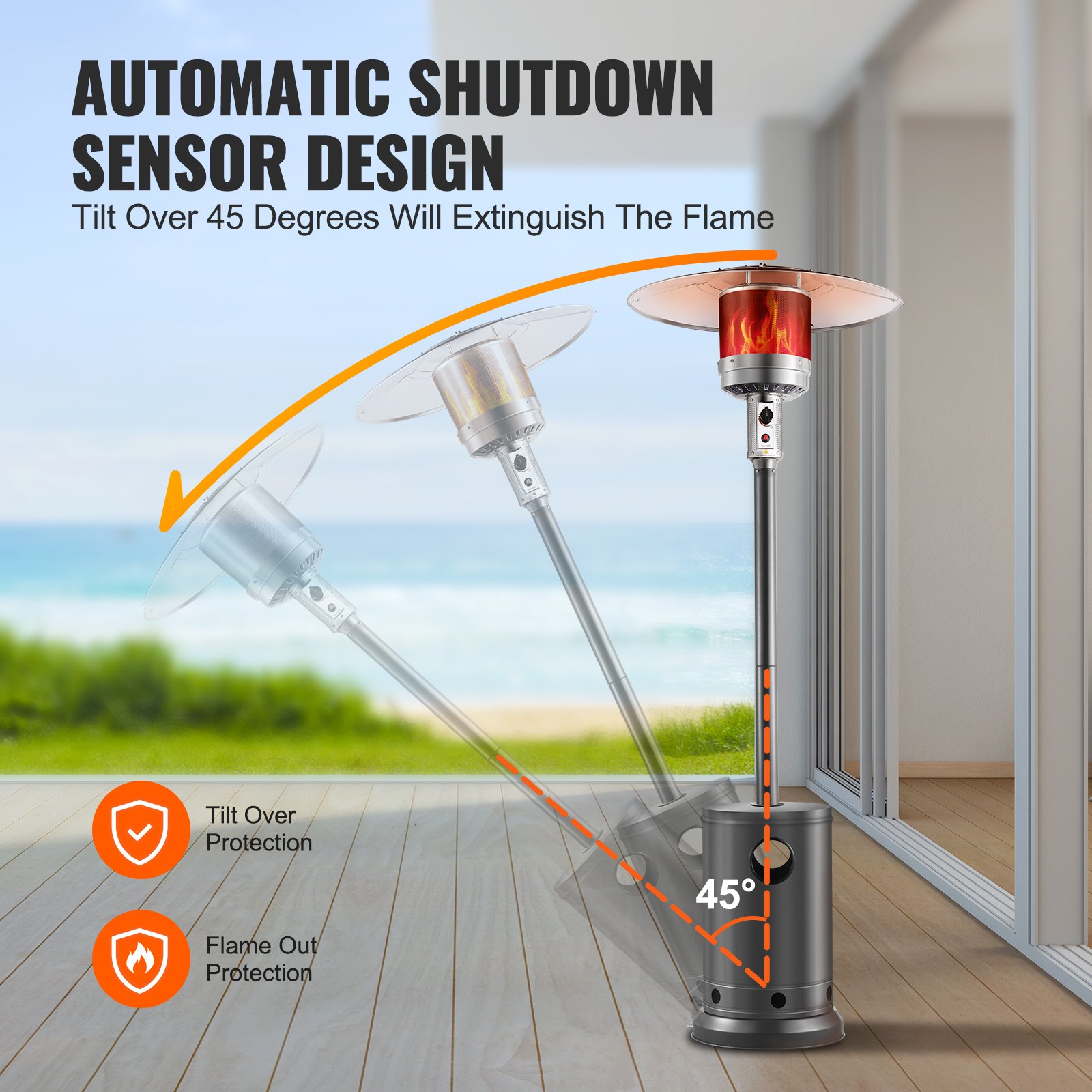 VEVOR Propane Heater 50000BTU — Outdoor Patio, Garden Heat