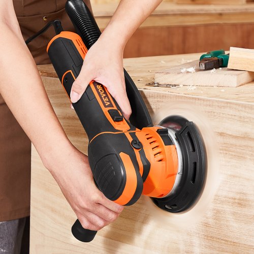 VEVOR Random Orbital Sander, 6-Inch DA & GA Dual Action Orbital Sander ...