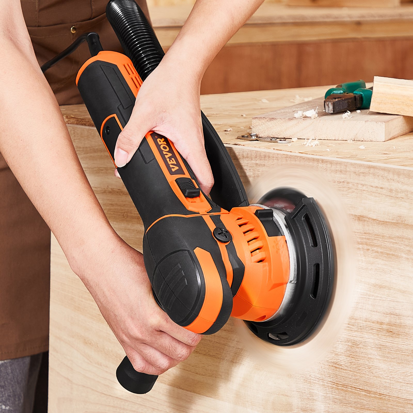 VEVOR Dual Action Orbital Sander – 6-Inch, 850W, 6-Speed