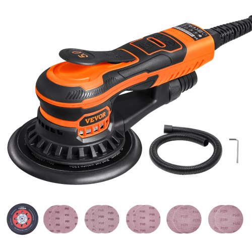 Random Orbital Sander 6'' Palm Sander 10000 PRM 10 PCS Sandpapers 6 ...