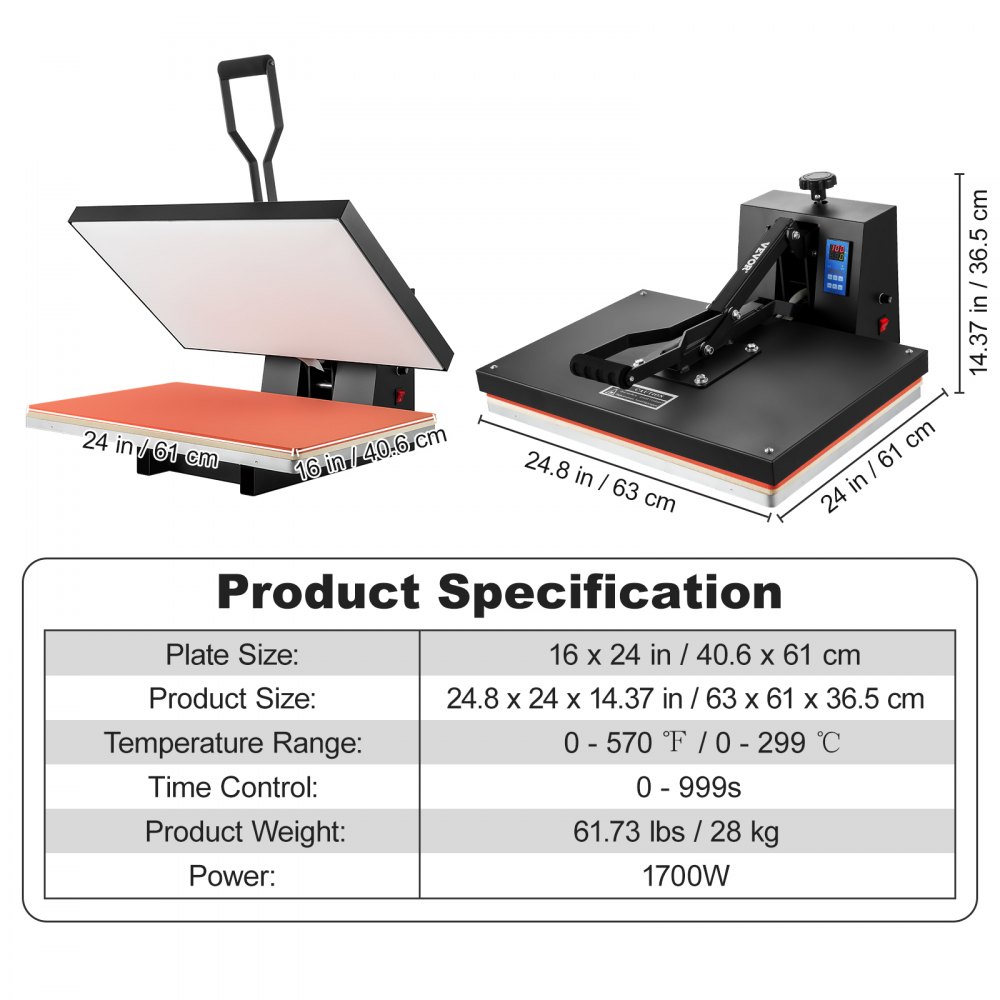 Heat Press Machine 16x24