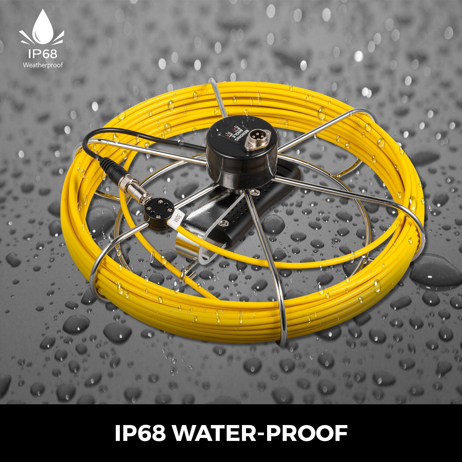 30m Pipe Inspection Camera Cable Inspection Wire Drain Pipe Sewer W ...