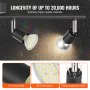 VEVOR 4-Light LED Track Lighting Kit, Ceiling Spot Light with Rotatable ...
