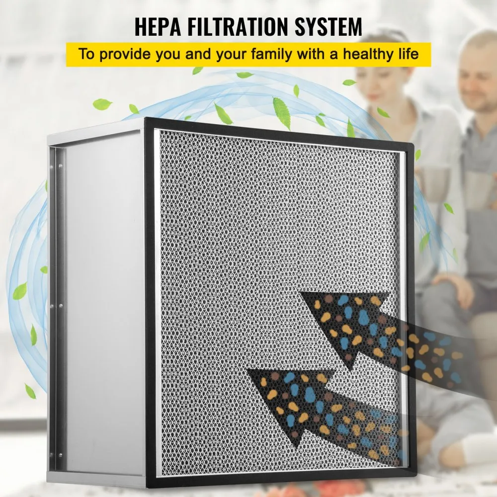 VEVOR Filter Replacement, 24''x24''x11.5'' AC Filter, True HEPA Pleated ...