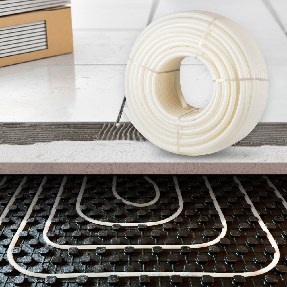 VEVOR PEX Pipe, 1 Inch x 500 FT PEX Tubing, Non Oxygen Barrier White ...