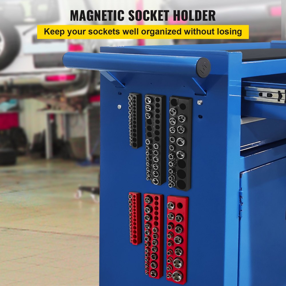 VEVOR 6-Pack Metric and SAE Magnetic Socket Organizers, 1/2-inch, 3/8 ...