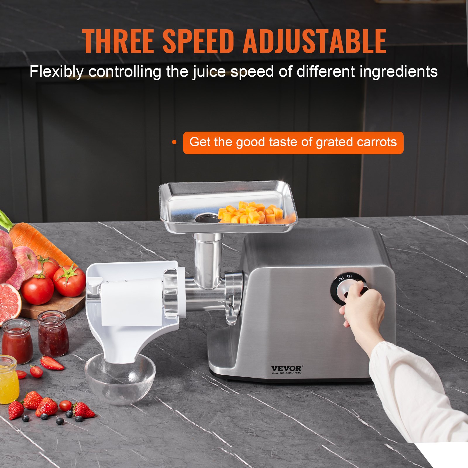 VEVOR Electric Tomato Strainer, 700W Tomato Sauce Maker Machine, 100 ...