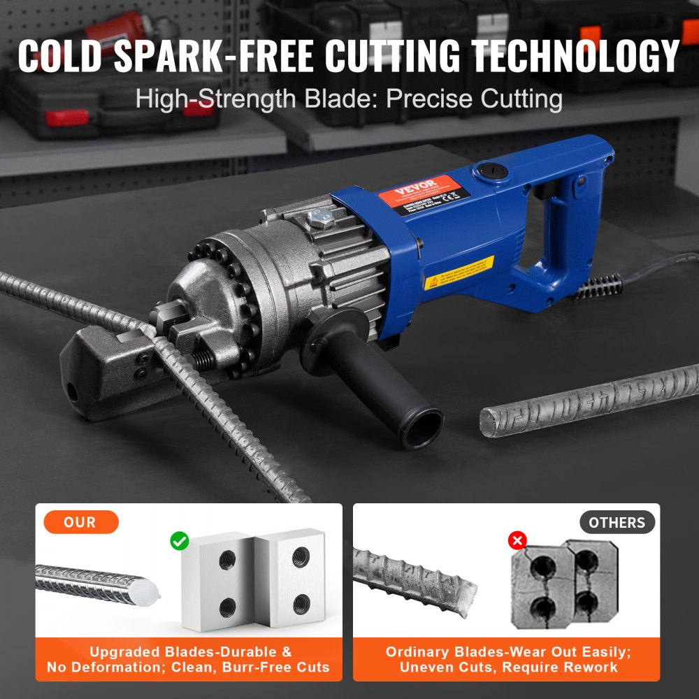 VEVOR Electric Hydraulic Rebar Cutter, 1000W Portable Rebar Cutter ...