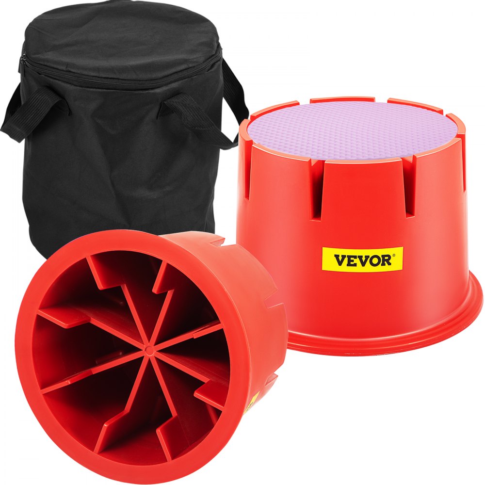 VEVOR Trailer Jack Block Trailer Stabilizer 2PC HDPE RV Block with EPV ...