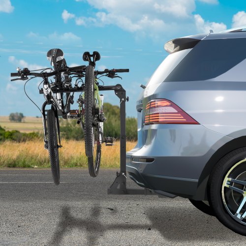 VEVOR Hitch Mount Bike Rack, 4-Bike Carrier Rack, 150 LBS Capacity Bike ...