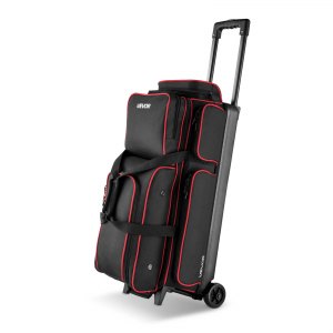 VEVOR Bowling Ball Bag, 3 Ball Double Roller Bowling Bag with Wheels ...