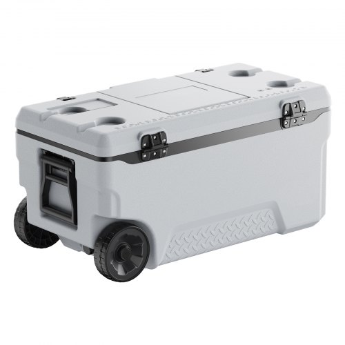 Portable Cooler 74 QT Insulated Wheeled Cooler 120 Can Capacity with ...