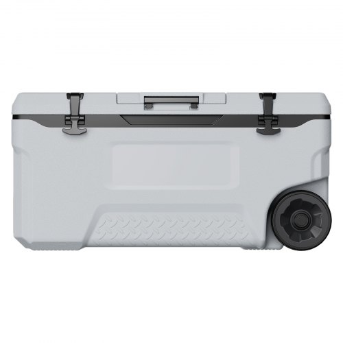 Portable Cooler 74 QT Insulated Wheeled Cooler 120 Can Capacity with ...