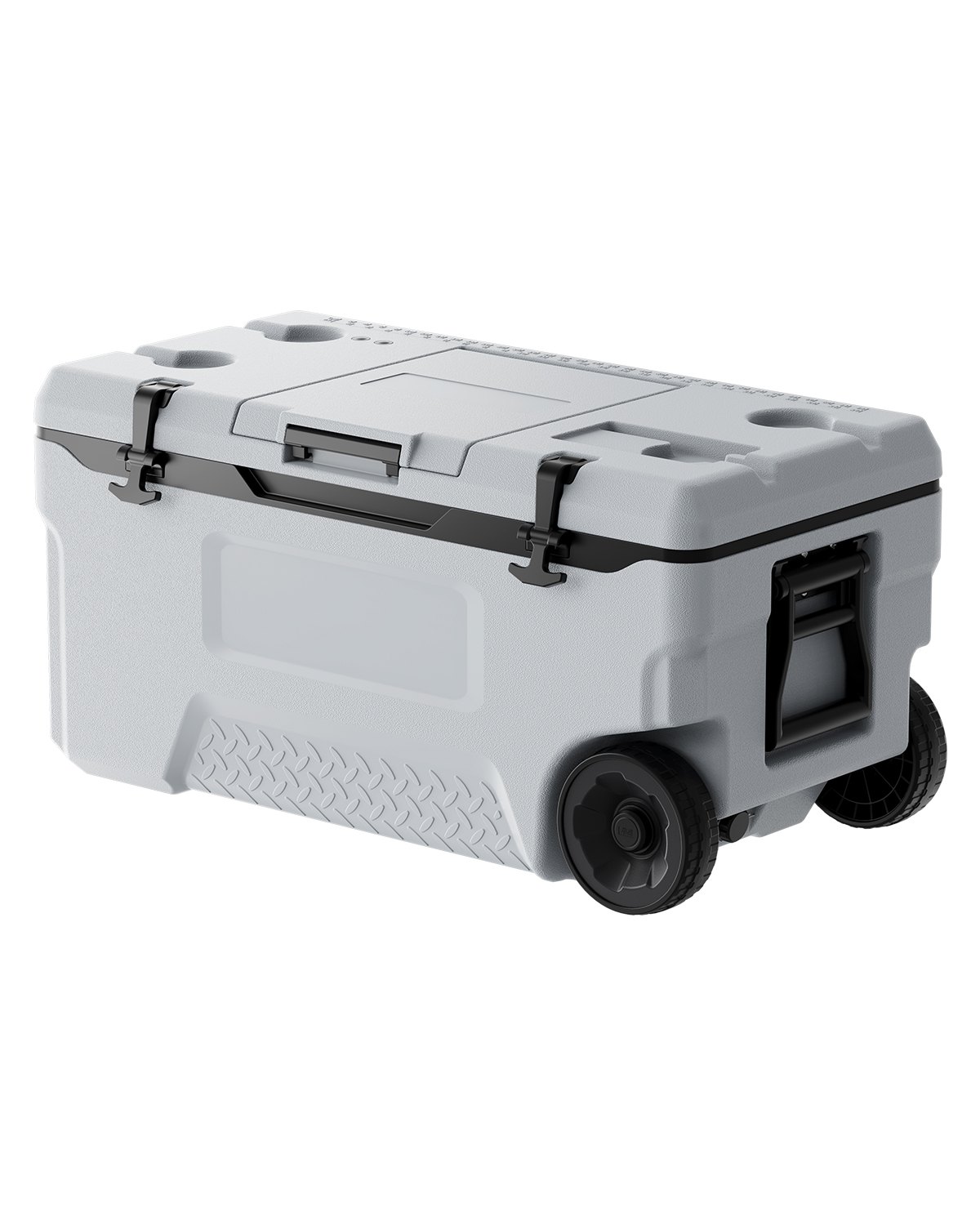 Portable Cooler 74 QT Insulated Wheeled Cooler 120 Can Capacity with ...