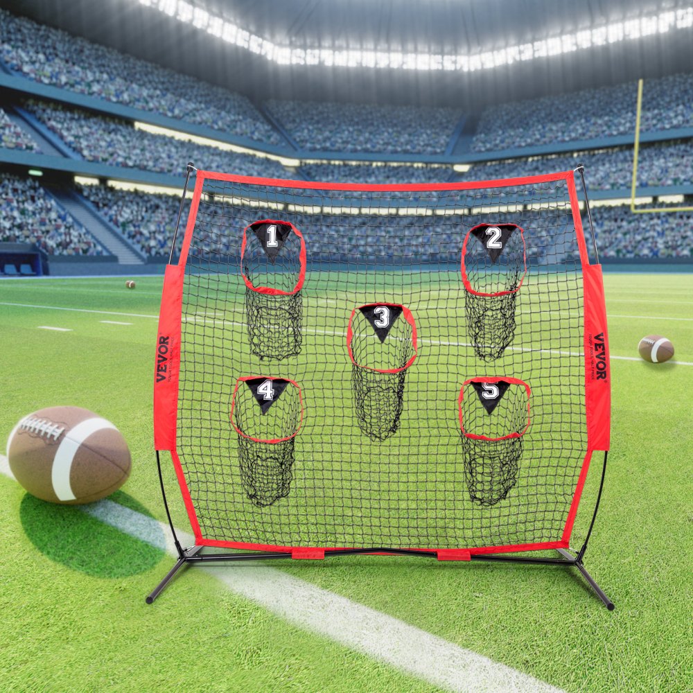 VEVOR 8 x 8 ft Football Trainer Throwing Net, Training Throwing Target ...