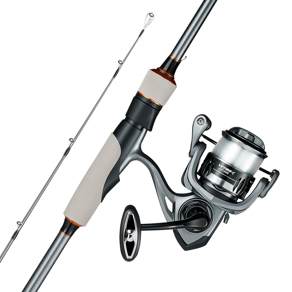 VEVOR Rod and Fishing Reel Combo, IM6 Fiberglass & Carbon Fiber ...