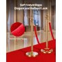 VEVOR 2 Pcs Red Velvet Stanchion Ropes, 5 ft Crowd Control Stanchion ...