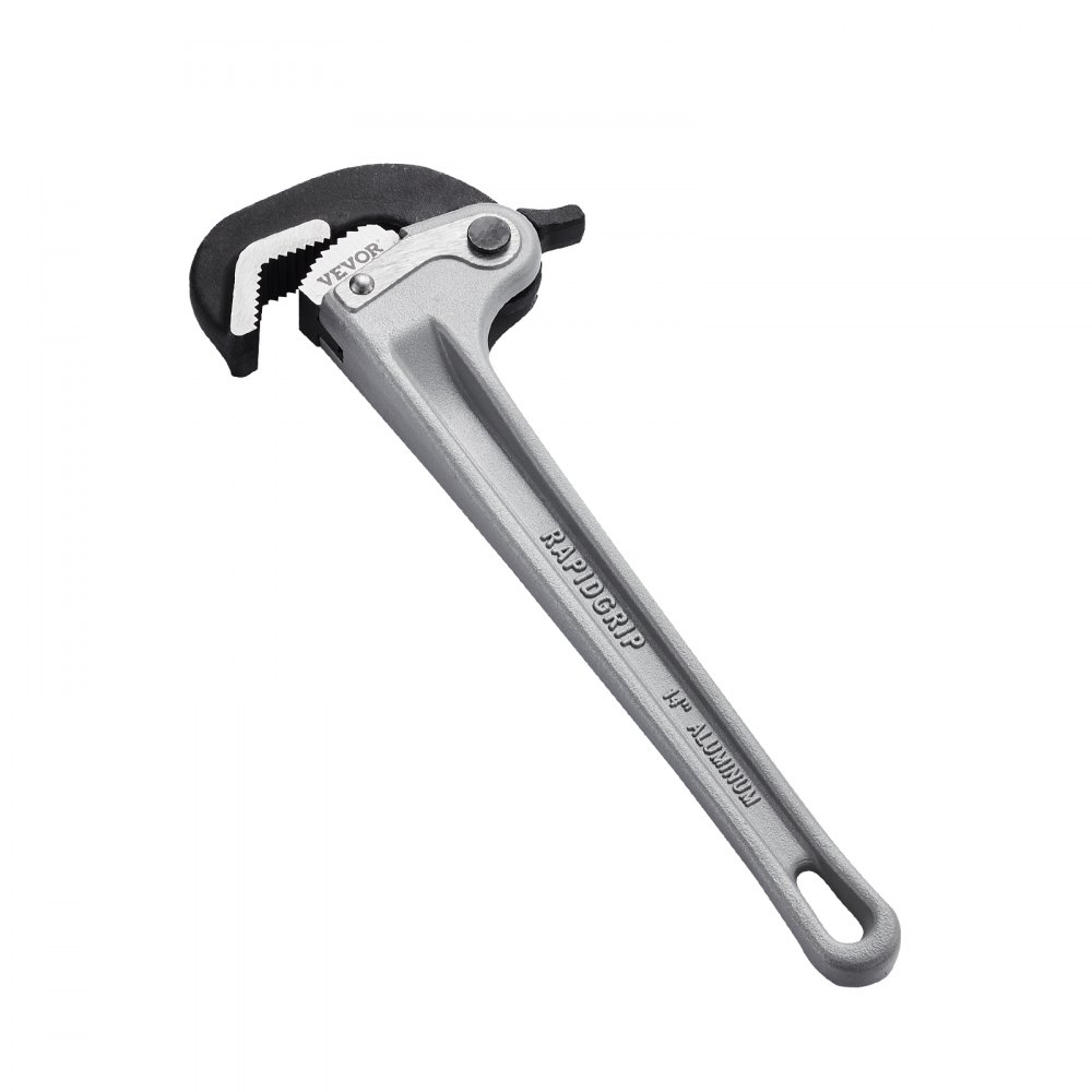 VEVOR Pipe Wrench, 14" Aluminum Straight Pipe Wrench, Automatic Jaw ...