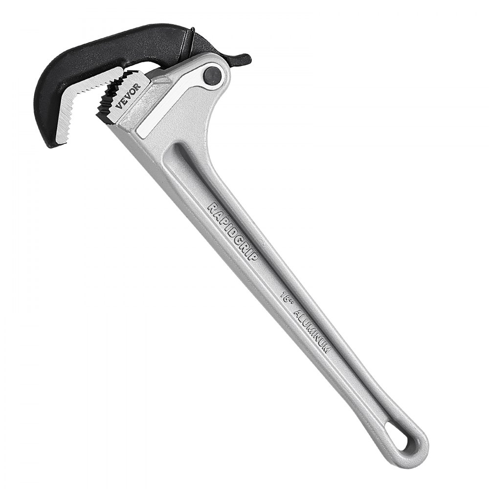 VEVOR Aluminum Straight Pipe Wrench 18 in Automatic Jaw Adjustment ...