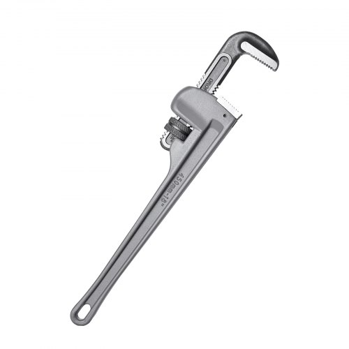 VEVOR Pipe Wrench, 18" Aluminum Straight Pipe Wrench, Adjustable ...