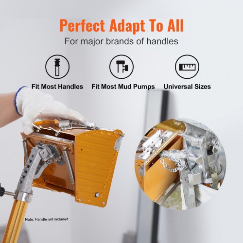 VEVOR Drywall Flat Box, 10-Inch Wide Quick Clean, Aluminum Finishing ...