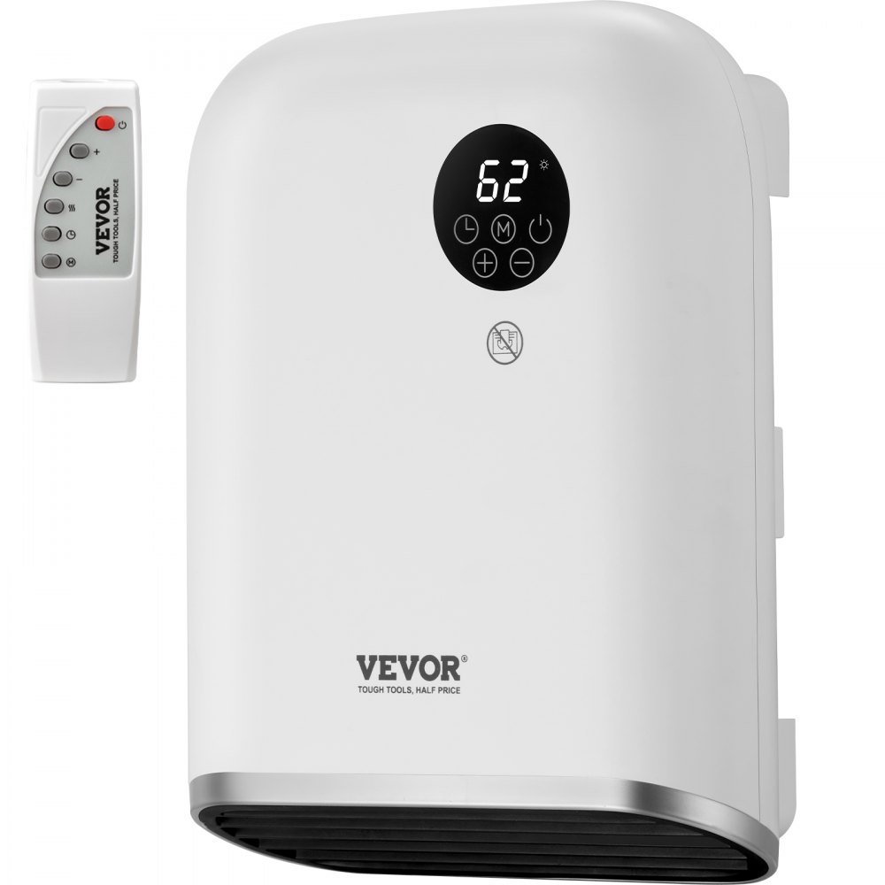 VEVOR Electric Wall Heater 1500W, Small Space Heaters with Touch Screen ...