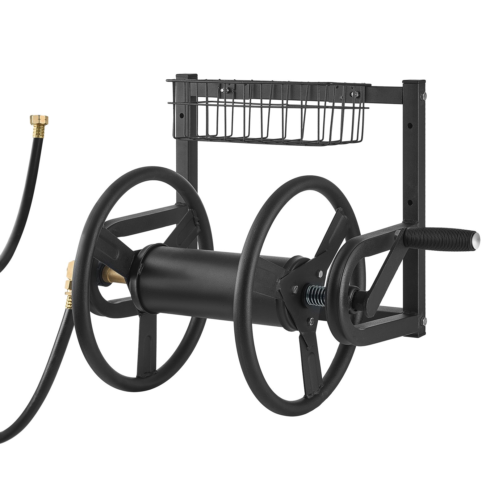 VEVOR Wall Mounted Garden Hose Reel – 125 ft, Steel Frame
