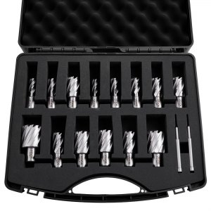 VEVOR Annular Cutter Set, 16 pcs Weldon Shank Mag Drill Bits Kit, 1 ...