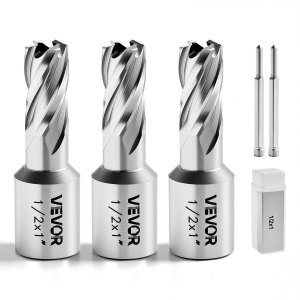 VEVOR Annular Cutter Set, 5 pcs Weldon Shank Mag Drill Bits Kit, 1 ...
