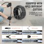 VEVOR Solid Core Drain Cleaning Cable 100FTx3/4In & 4 Cutter for 3.9"-7 ...