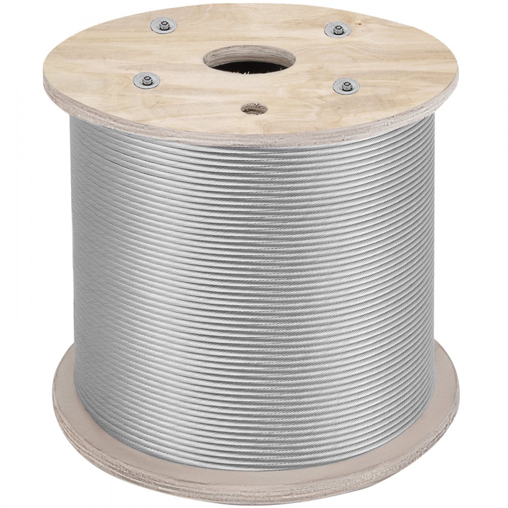 VEVOR 304 Stainless Steel Cable 1/4 Inch 7 X 19 Steel Wire Rope 200Feet ...