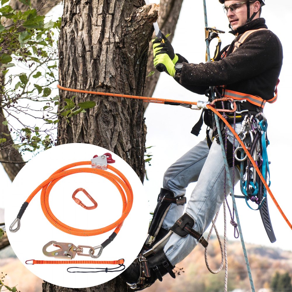 VEVOR Climb Right Flipline | 12.7mm Steel Core Arborist Line