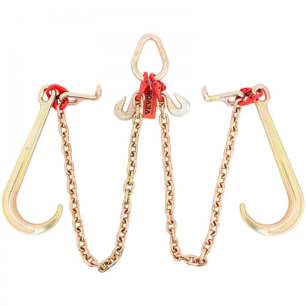 VEVOR V-Chain Bridle, 9620 lbs Working Load Limit, 5/16'' x 3' G80 Tow ...