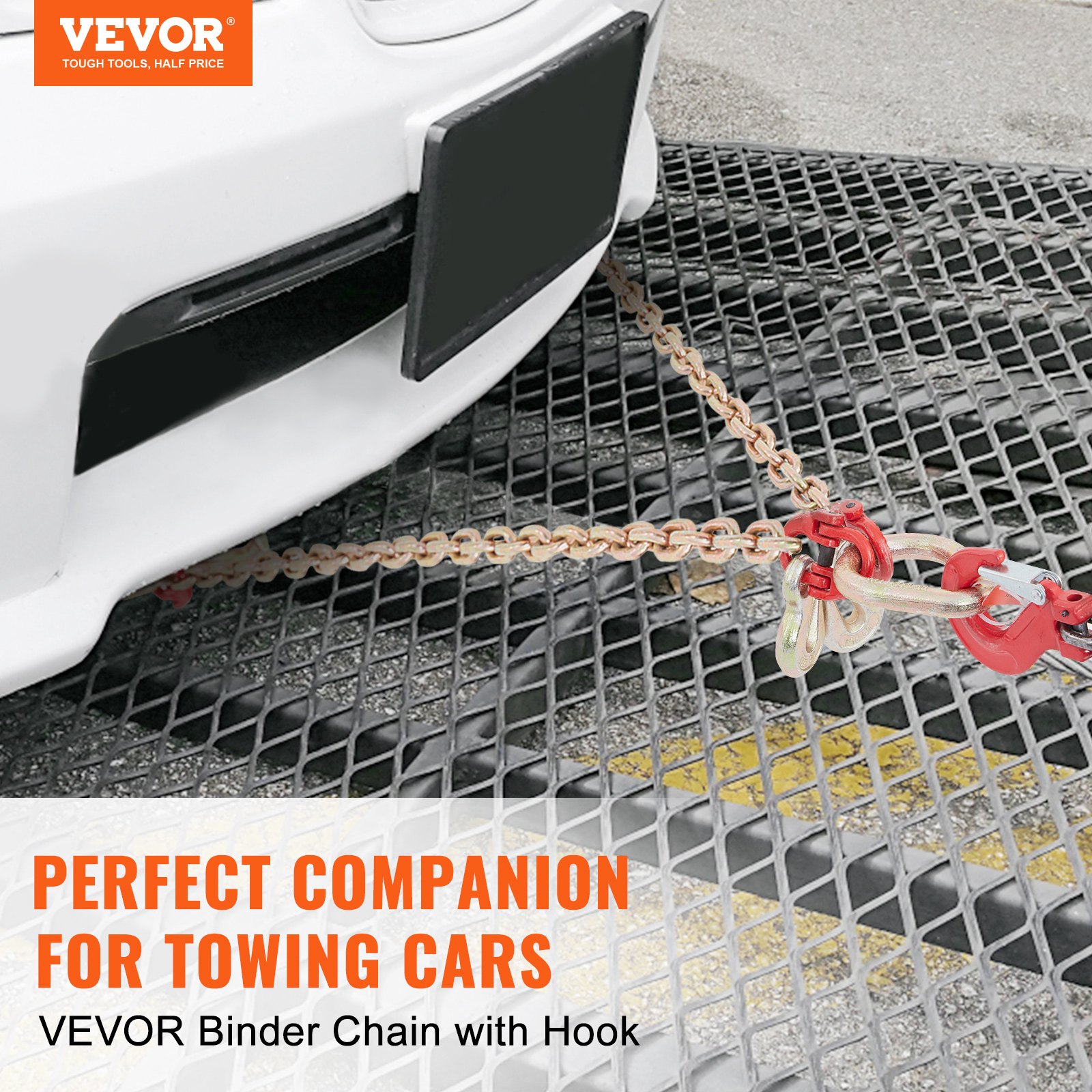 VEVOR V-Chain Bridle, 9620 lbs Working Load Limit, 5/16'' x 3' G80 Tow ...