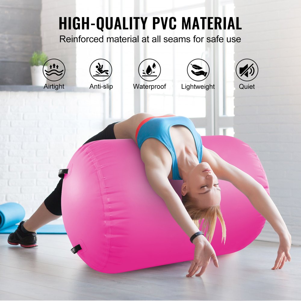 VEVOR Air Mat Tumble Track Air Spot, Round Inflatable Air Roller, Air ...